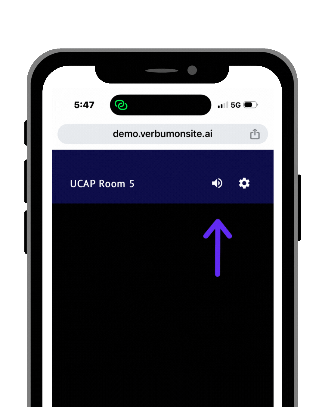 How do I get audio translation on my mobile device?